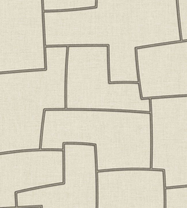 Inca Wallpaper in Grege / Noir by Casadeco | Jane Clayton