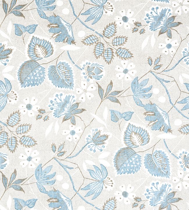 Indienne Hazel Fabric in Spa Blue by Anna French | Jane Clayton