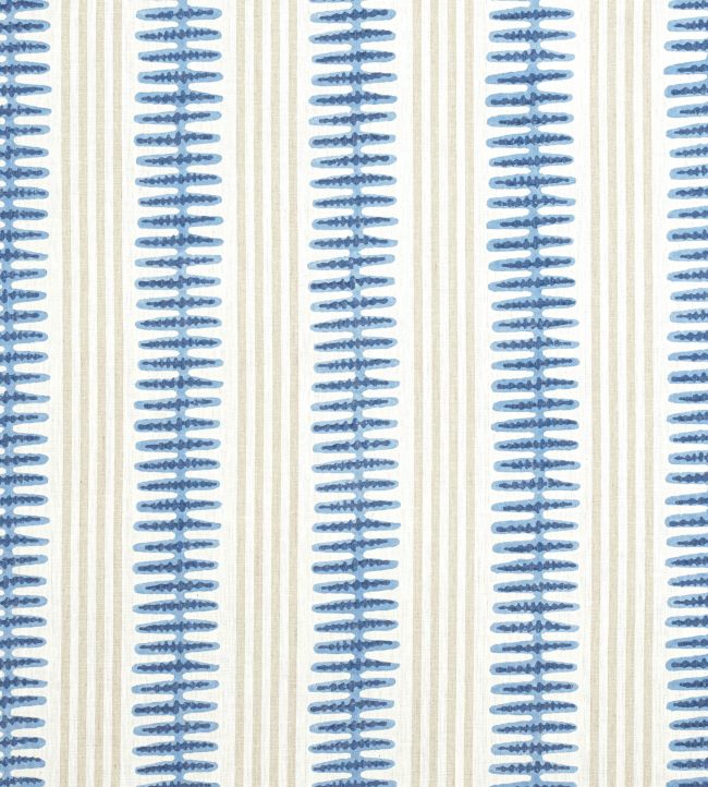 Indo Stripe Fabric in Navy by Thibaut | Jane Clayton
