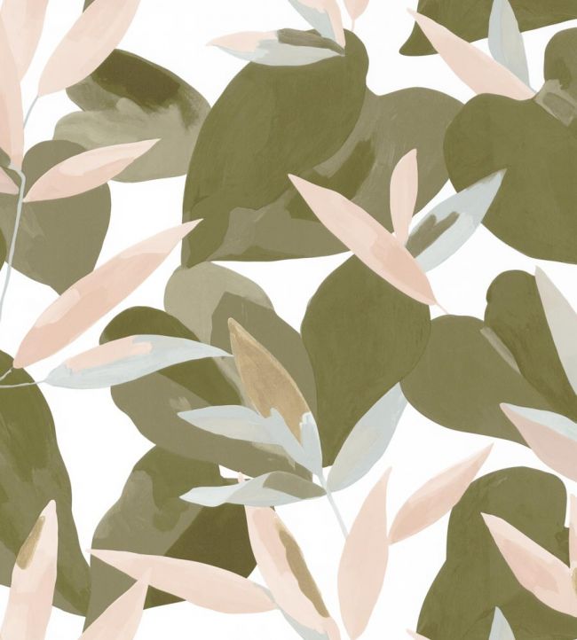 Influence Wallpaper in Kaki Beige Dore by Caselio | Jane Clayton