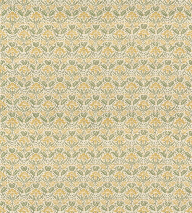 Iris Meadow Fabric in Yellow/Green by GP & J Baker | Jane Clayton