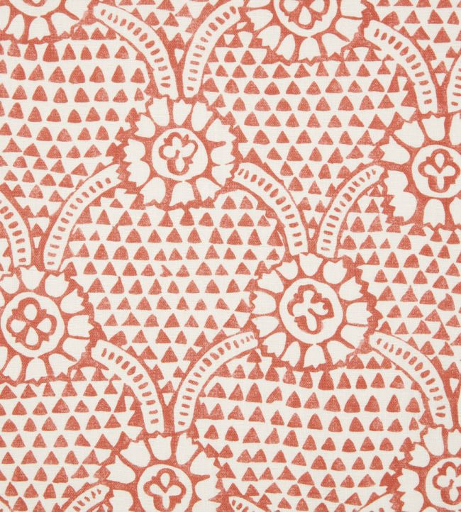 Ivan Fabric in Terracotta/Oyster by Volga Linen | Jane Clayton