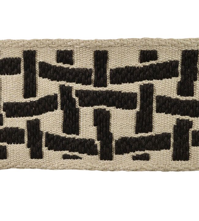 Jakarta Jacquard Braid 80mm Trimmings in Ebene by Houles | Jane Clayton