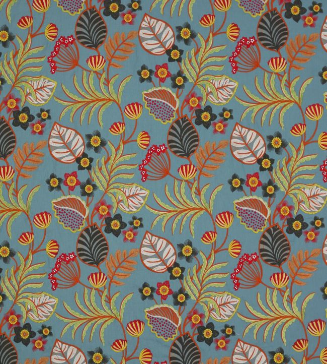 Samba Fabric by Jane Churchill in Teal | Jane Clayton