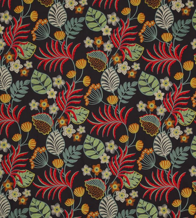 Samba Fabric by Jane Churchill in Charcoal | Jane Clayton