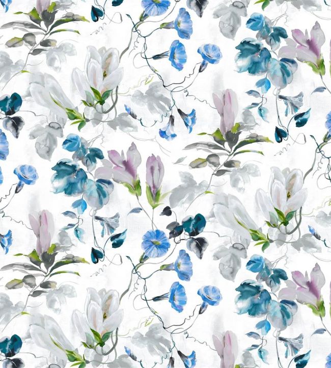 Japanese Magnolia Fabric in Cobalt by Designers Guild | Jane Clayton