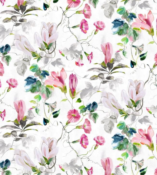 Japanese Magnolia Fabric in Fuchsia by Designers Guild | Jane Clayton