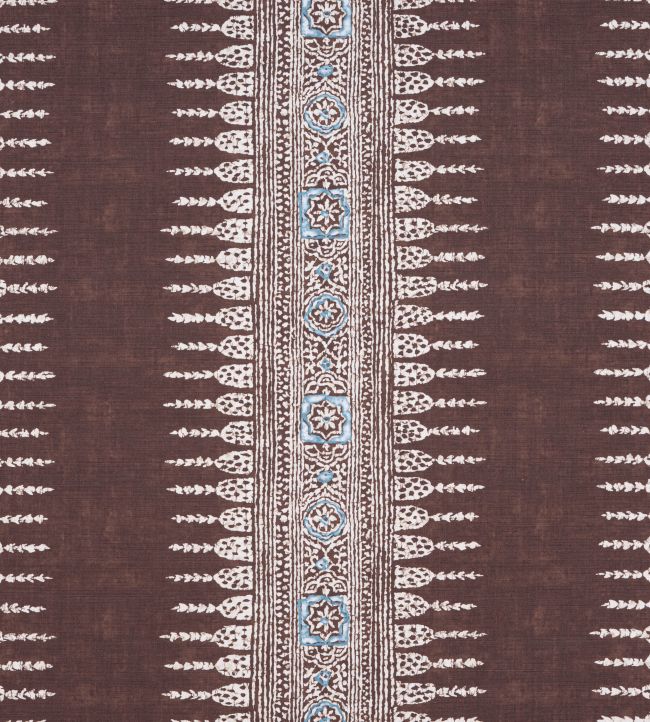 Javanese Stripe Fabric in Brown by Anna French | Jane Clayton