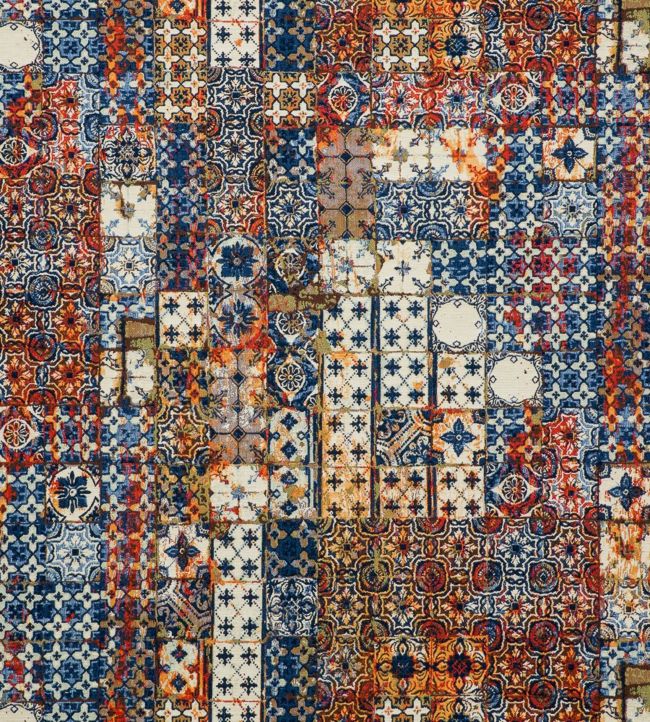 Azulejos Fabric by Jean Paul Gaultier in Mandarine | Jane Clayton