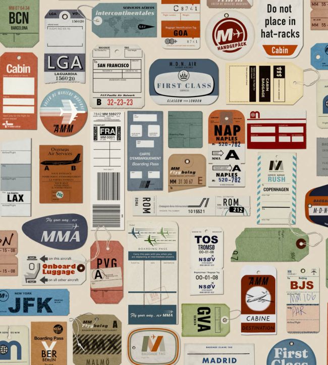 Jet Set Wallpaper in Stone by Mini Moderns | Jane Clayton