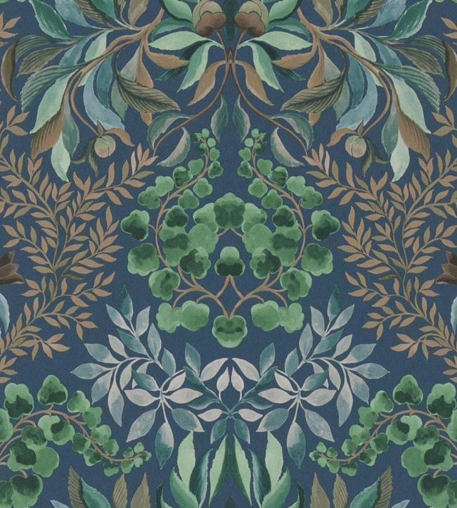Karakusa Wallpaper in Midnight by Designers Guild | Jane Clayton