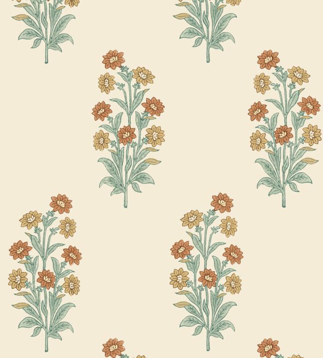 Kashmir Flower Wallpaper in Marigold by DADO | Jane Clayton