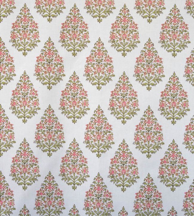 Kashmir Fabric in Green & Rose by Titley and Marr | Jane Clayton