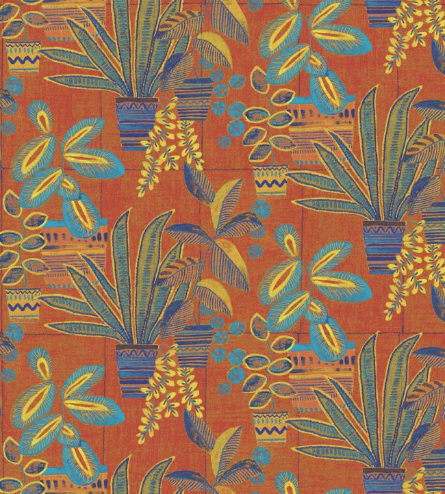 Kentis Wallpaper in Orange/Blue by Jannelli&Volpi | Jane Clayton
