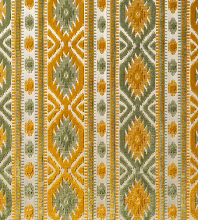 Kilim Fabric in Honey/Celadon by Marvic | Jane Clayton