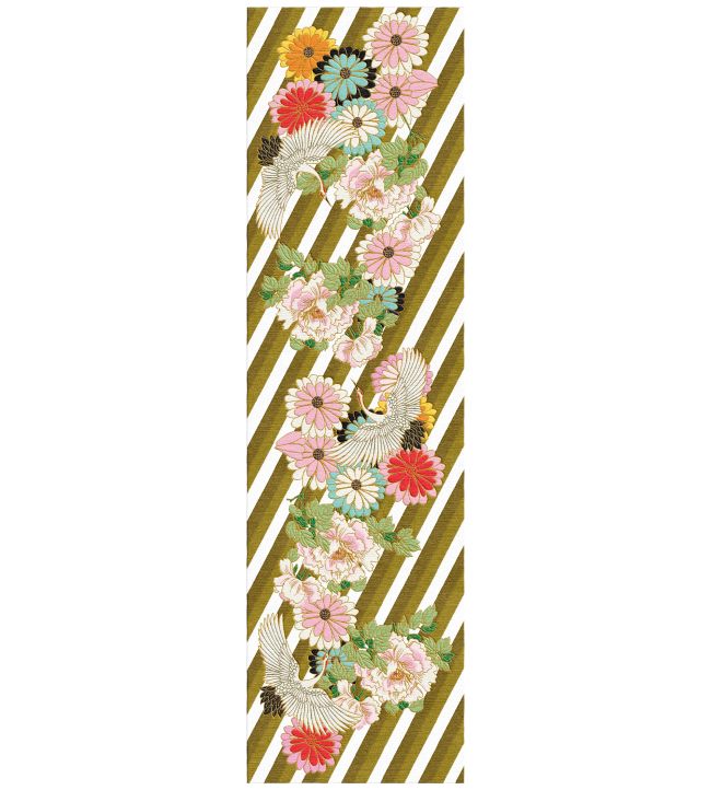 Kimono Gold Runner Rug in Gold by Wendy Morrison | Jane Clayton