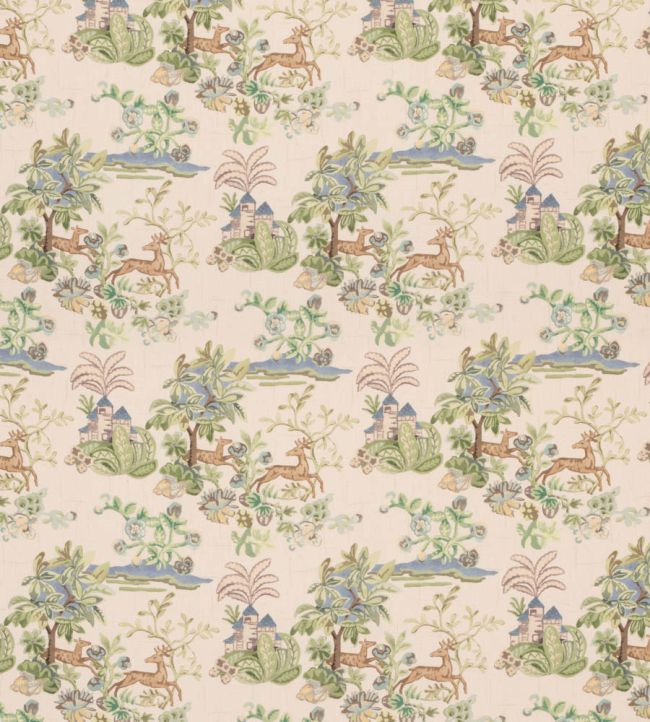 Knights Tale Light Fabric in Sage/Blue by GP & J Baker | Jane Clayton