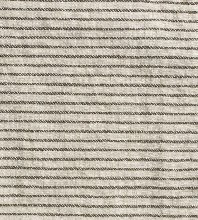 Textured Stripe Linen Fabric in Charcoal/Natural by Volga Linen | Jane ...