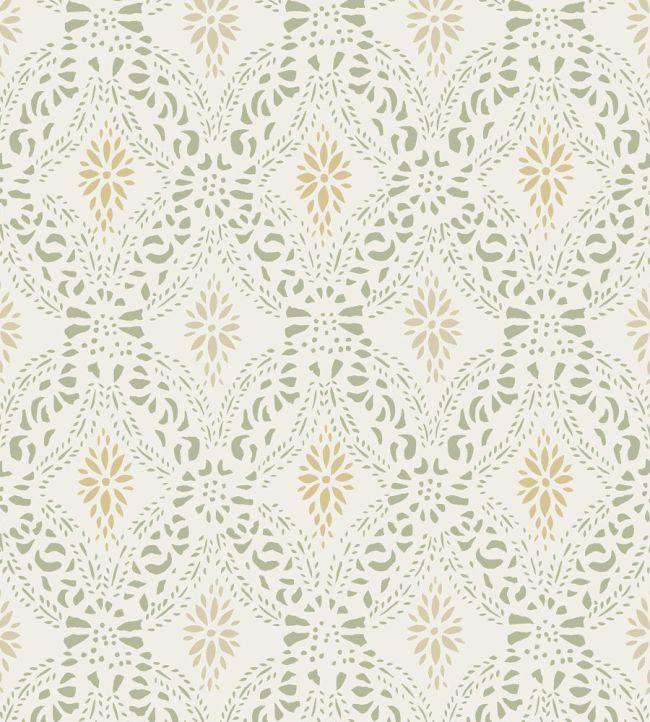 Kvarnholmen Wallpaper in Green by Borastapeter | Jane Clayton