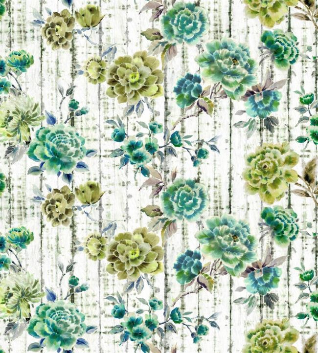 Kyoto Flower Fabric in Jade by Designers Guild | Jane Clayton