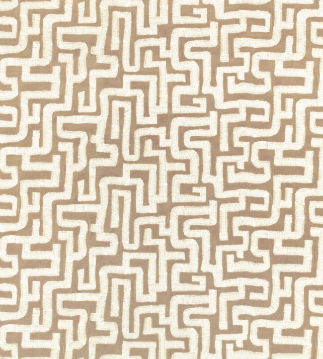 Labyrinth Fabric in Taupe by Zinc | Jane Clayton
