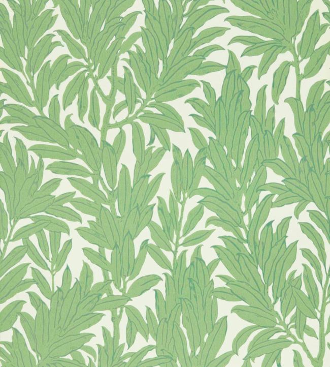 Laurel Leaf Wallpaper in Verde by 1838 Wallcoverings | Jane Clayton
