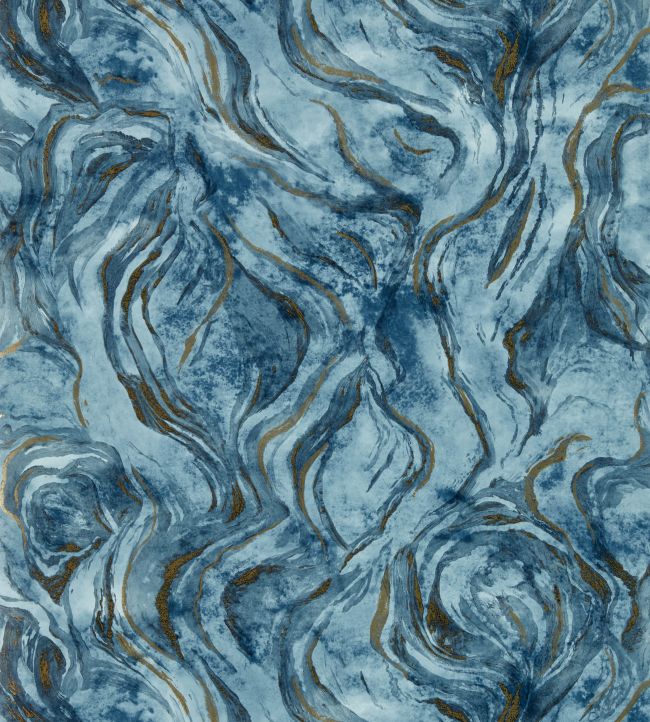 Lavico Wallpaper in Midnight by Clarke & Clarke | Jane Clayton