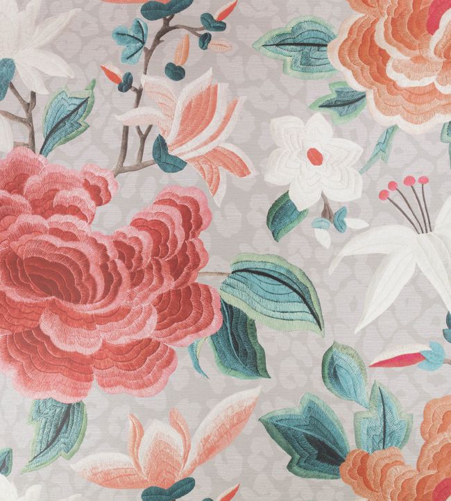 Lavinia Shimmer Wallpaper in Pomelo by Temperley London for Romo | Jane ...