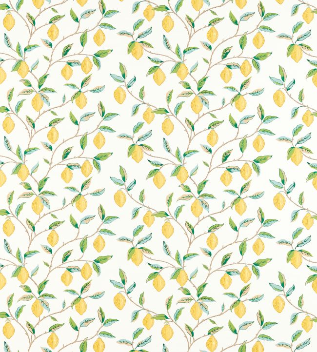 Lemon Tree Fabric in Lemon / Bayleaf by Morris & Co | Jane Clayton