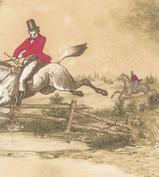 Hunting Scenes Wallpaper in 60 by Lewis & Wood | Jane Clayton