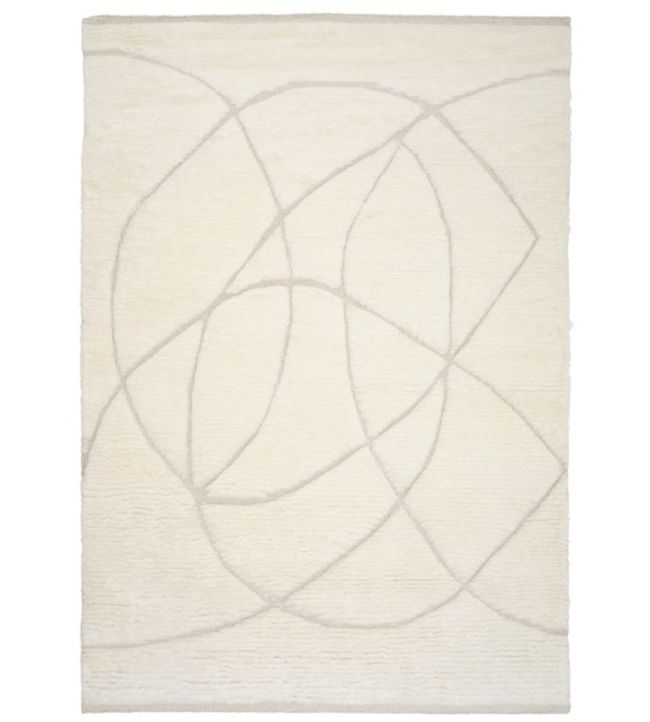 Lineal Sweep Rug in White by Linie Design | Jane Clayton