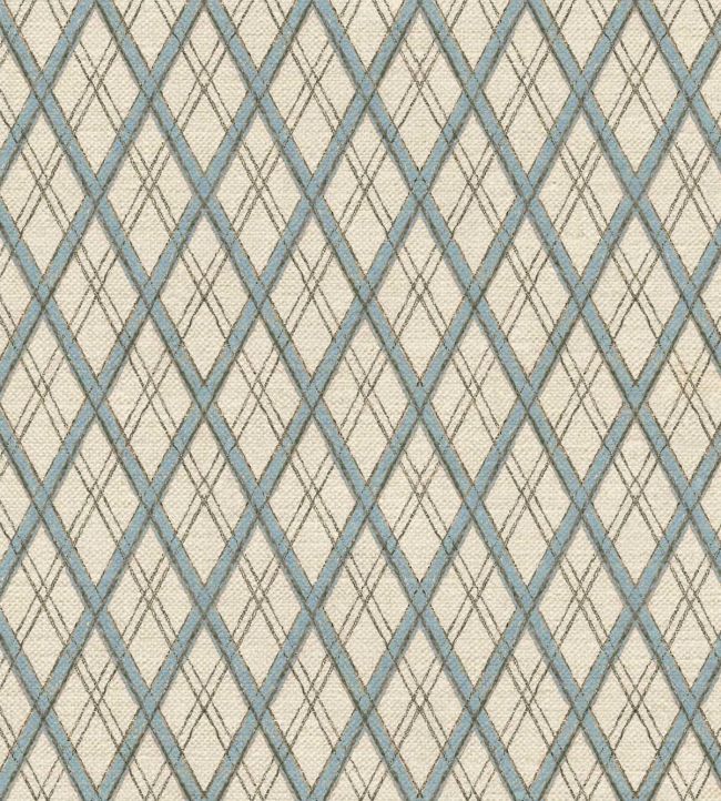 Little Lattice Fabric in Blue by Ottoline | Jane Clayton