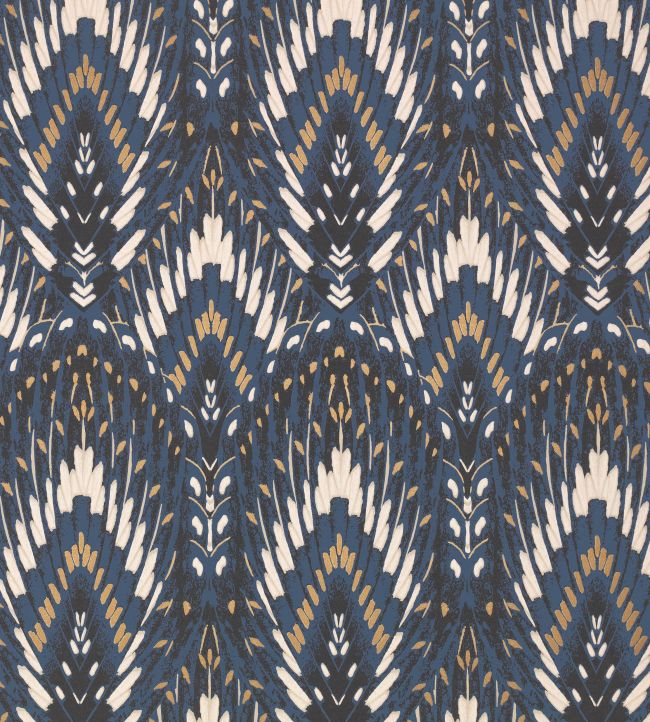 Lolana Wallpaper in Cobalt by Temperley London for Romo | Jane Clayton