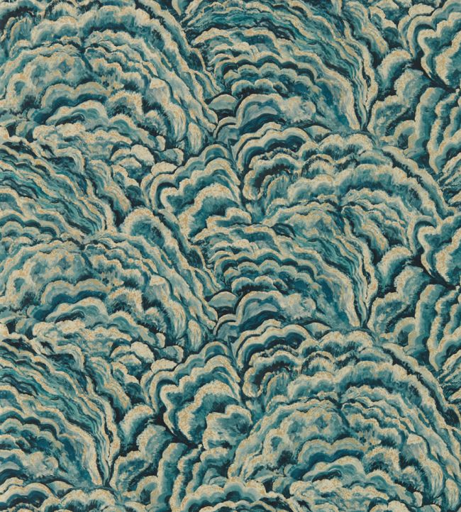 Lumino Wallpaper in Kingfisher/Gilver by Clarke & Clarke | Jane Clayton