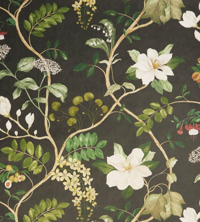 Magical Plants Wallpaper in Jade by Liberty | Jane Clayton