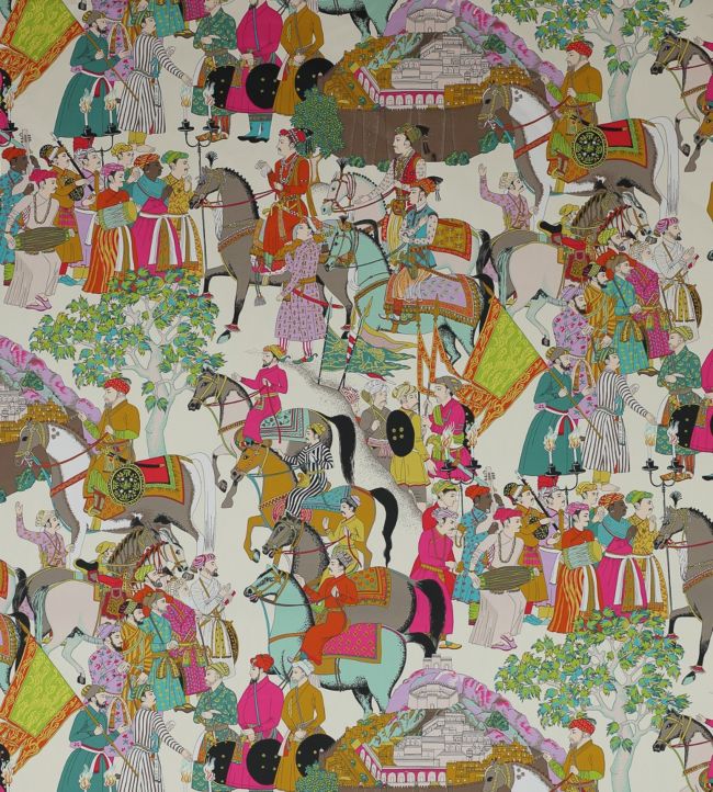 Dara Fabric by Manuel Canovas in Turquoise | Jane Clayton