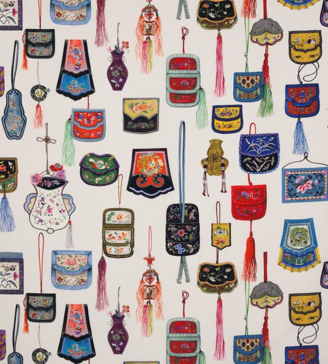 Miao Fabric by Manuel Canovas in Ivoire | Jane Clayton