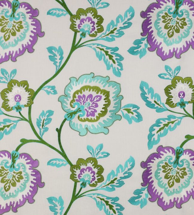Samira Fabric by Manuel Canovas in Aqua | Jane Clayton