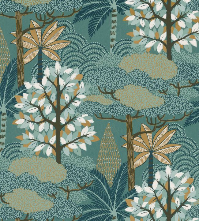 Marakanda Wallpaper in Emeraude / Dore by Casamance | Jane Clayton