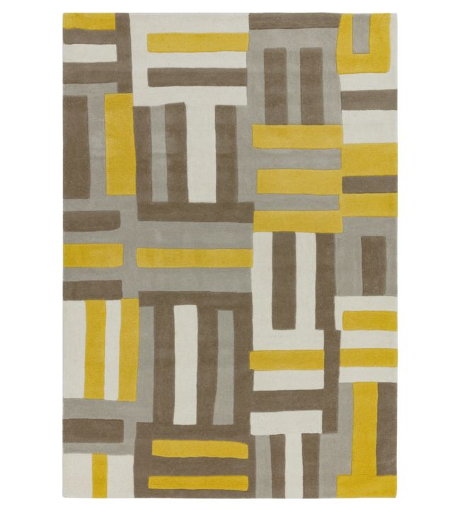 Matrix Code Rug by Asiatic in Yellow | Jane Clayton