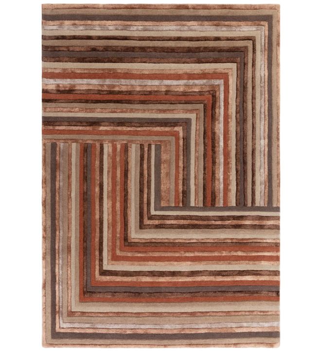 Matrix Network Rug in Terracotta 80 by Asiatic | Jane Clayton