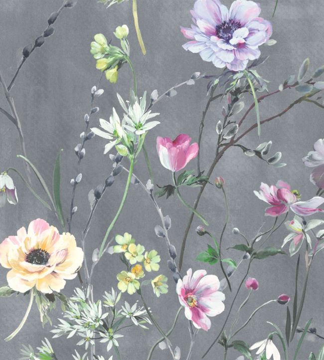 Maytime Wallpaper in Dusky Grey by Woodchip & Magnolia | Jane Clayton