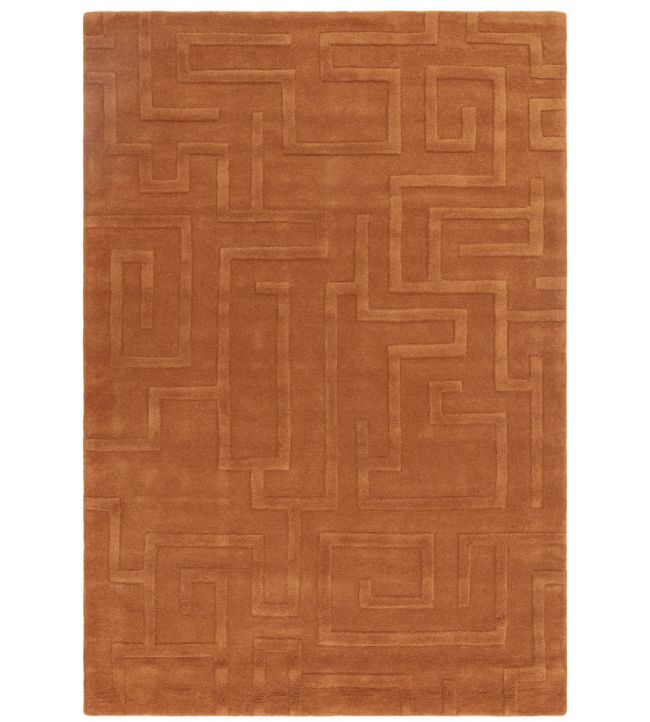 Maze Rug in Rust by Asiatic | Jane Clayton