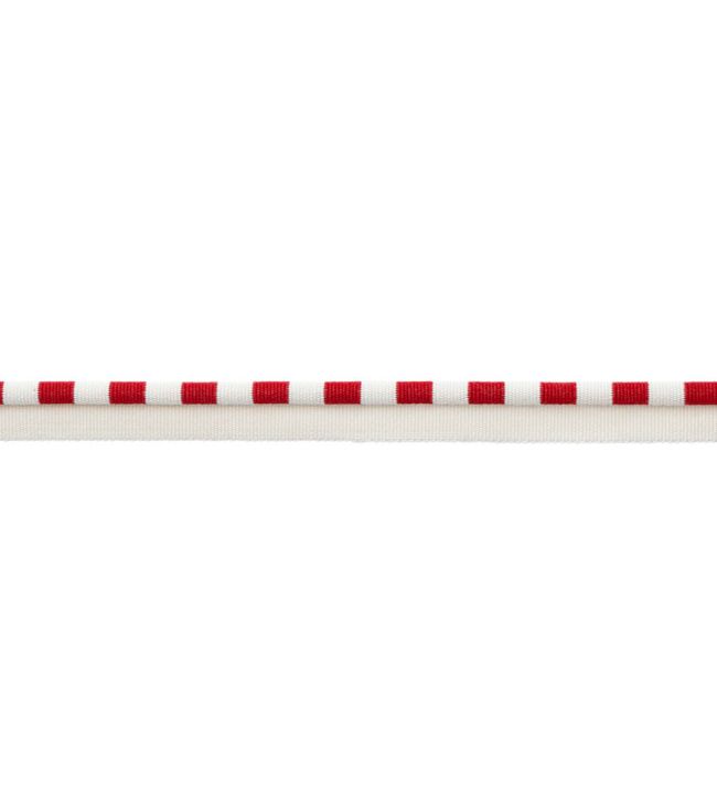 MDS Stripe Piping Trimmings in Red by Samuel & Sons | Jane Clayton