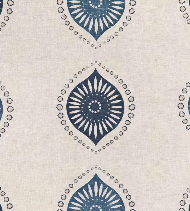 Medallion Fabric in Indigo & Midnight/Champignon by Vanderhurd | Jane ...