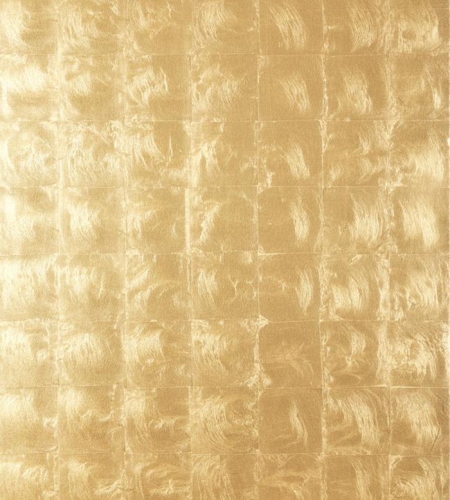 Metal Leaf Wallpaper in Metallic Gold by Thibaut | Jane Clayton