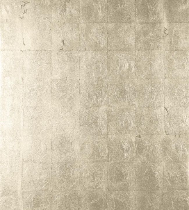Metal Leaf Wallpaper in Metallic Pewter by Thibaut | Jane Clayton
