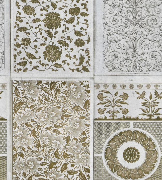 Chinese Pattern Wallpaper by MINDTHEGAP in Grey, Brown | Jane Clayton