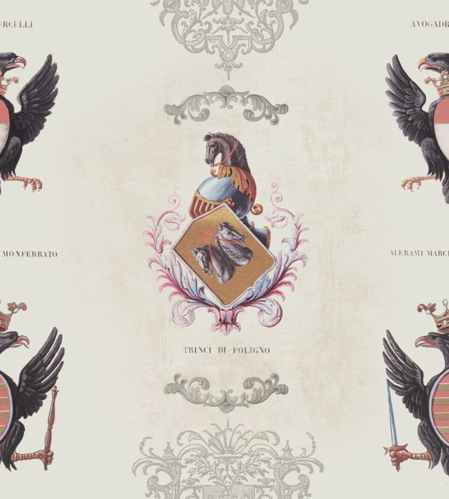 Coats of Arms Wallpaper by MINDTHEGAP in Pale | Jane Clayton