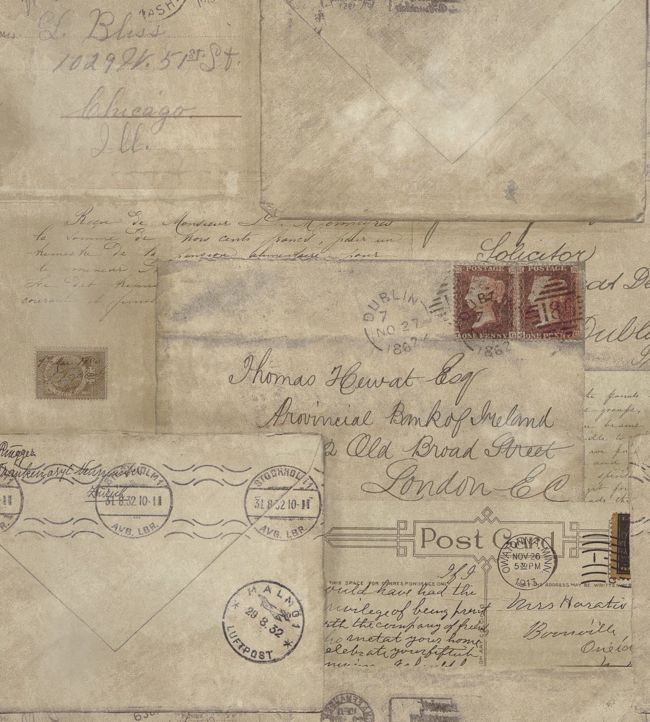 Vintage Letters Wallpaper by MINDTHEGAP in Red | Jane Clayton